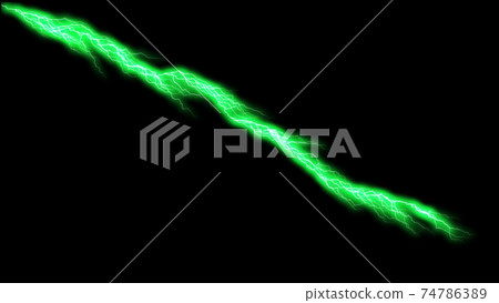 Electric shock green electric current lightning CG - Stock Illustration ...