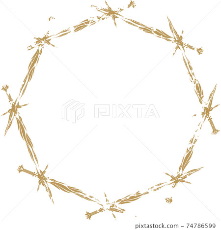 Round frame made of old sword - Stock Illustration [74786599] - PIXTA