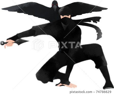 Crow and Ninja - Stock Illustration [74786629] - PIXTA