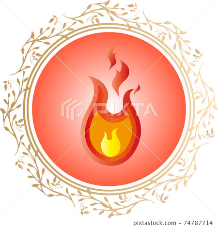 Character game flame attribute icon - Stock Illustration [74787714] - PIXTA