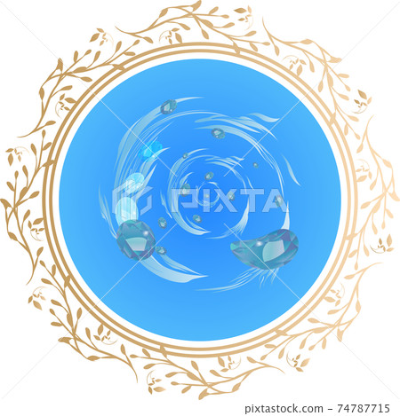 Character / game snowstorm / ice attribute icon - Stock Illustration ...