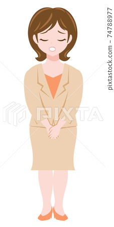 Female moderator caster business illustration... - Stock Illustration ...