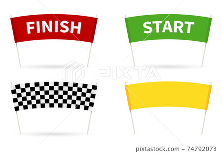 Flag Start. Flag finish for the competition.... - Stock Illustration ...