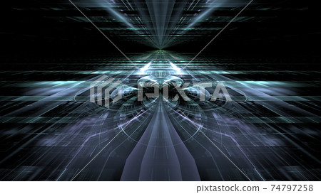 Cyber image horizon - Stock Illustration [74797258] - PIXTA