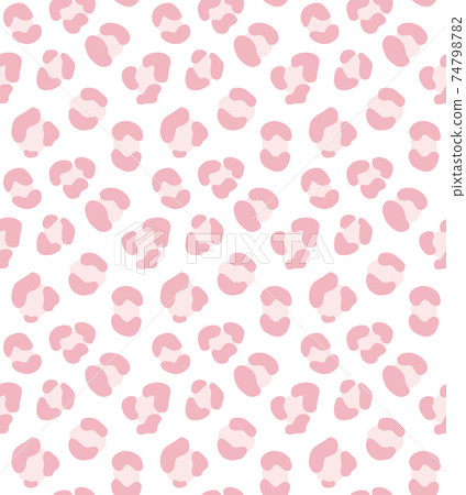Vector seamless pattern of pink leopard fur print - Stock Illustration ...