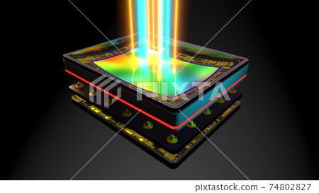 Curved sensor for digital camera, prototype 3D...-插圖素材 [74802827] - PIXTA圖庫