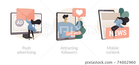 Internet promotion abstract concept vector... - Stock Illustration ...