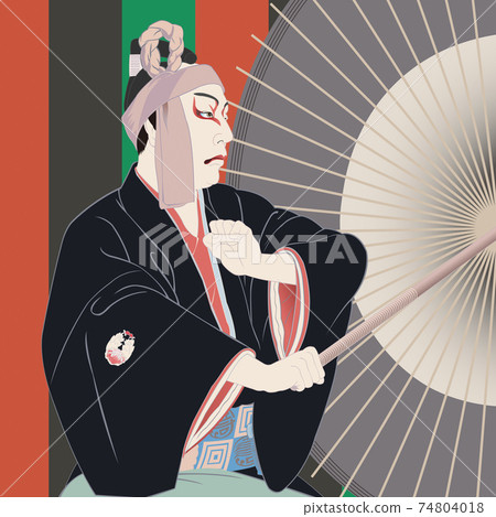 Kabuki Sukeroku illustration - Stock Illustration [74804018] - PIXTA
