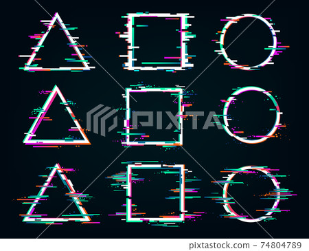 Glitch frame vector - Stock Illustration [74804789] - PIXTA