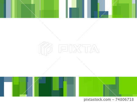 Frame with a green square pattern - Stock Illustration [74806718] - PIXTA