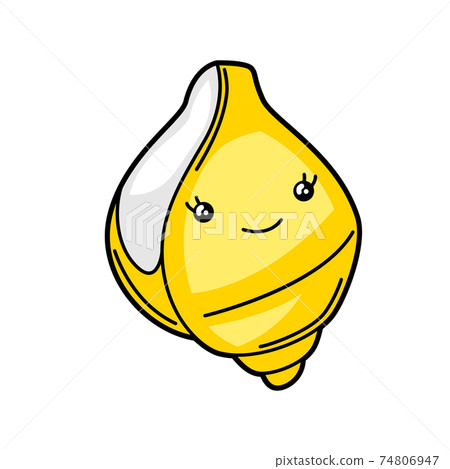 Kawaii cute illustration of shell. - Stock Illustration [74806947] - PIXTA