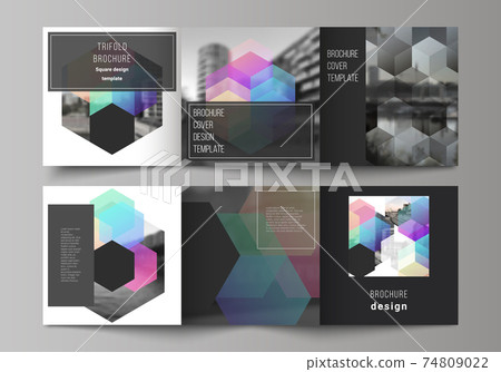 Vector layout of square format covers design... - Stock Illustration ...