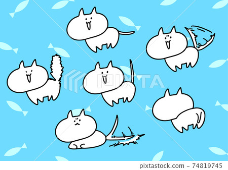 Illustration of loosely cute cats Cats... - Stock Illustration ...