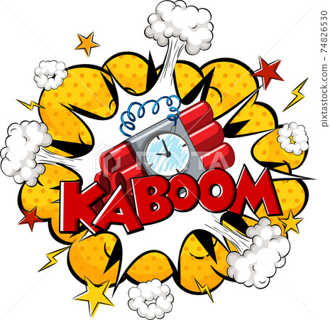 Comic speech bubble with kaboom text - Stock Illustration [74826530 ...