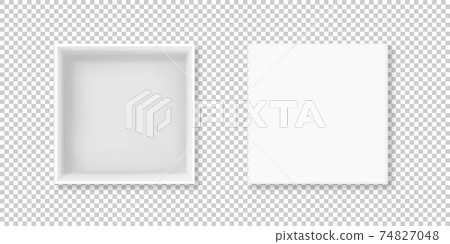 White box open top view vector illustration - Stock Illustration ...