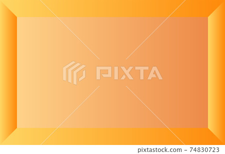 Simple gold picture frame (horizontal) - Stock Illustration [74830723 ...