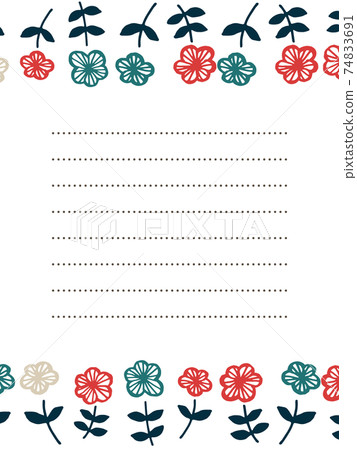 Retro flower letter frame - Stock Illustration [74833691] - PIXTA