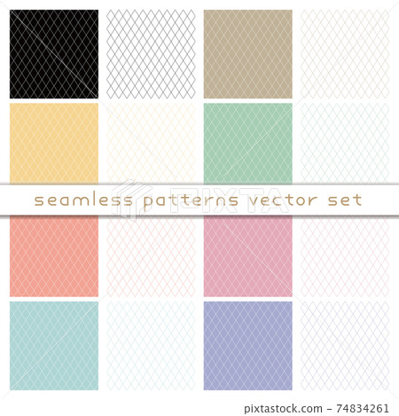 A simple pastel diamond seamless pattern. Set... - Stock Illustration ...