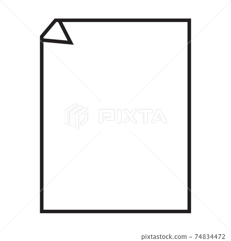Blank paper icon on white background vector. . - Stock Illustration ...