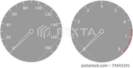 Car_Meter_Gray panel - Stock Illustration [74843291] - PIXTA