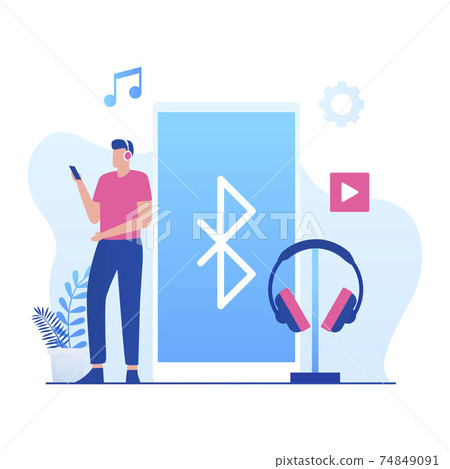 Wireless bluetooth connection illustration... - Stock Illustration ...