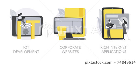 IT services abstract concept vector illustrations. - Stock Illustration ...