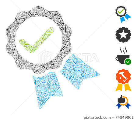 Hatch Mosaic Valid Stamp Icon - Stock Illustration [74849801] - PIXTA