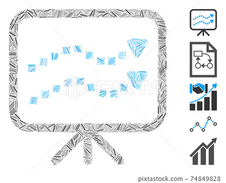 Hatch Mosaic Trends Presentation Icon - Stock Illustration [74849828 ...