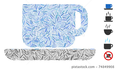 Hatch Mosaic Tea Cup Icon - Stock Illustration [74849908] - PIXTA