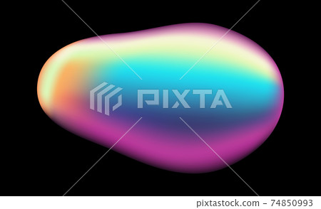 Abstract gradient iridescent shape. Rainbow... - Stock Illustration ...