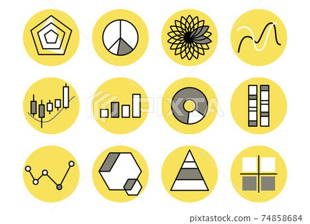 Various graphs Simple design - Stock Illustration [74858684] - PIXTA