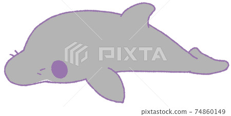 Bearded dolphin child (gray) - Stock Illustration [74860149] - PIXTA