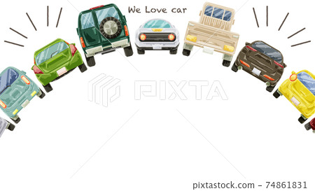 Car background frame seen from directly behind - Stock Illustration ...