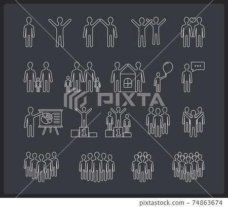 People Line Icons - Stock Illustration [74863674] - PIXTA