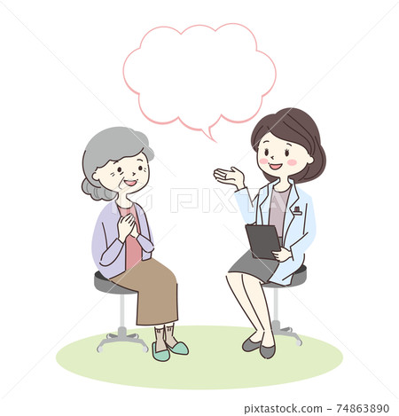 Female doctor and patient with balloon 3 - Stock Illustration [74863890 ...