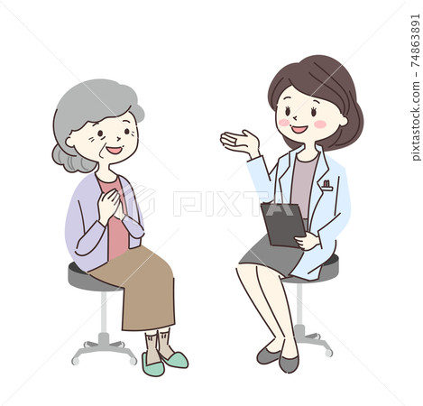 Female doctor and patient 3 - Stock Illustration [74863891] - PIXTA