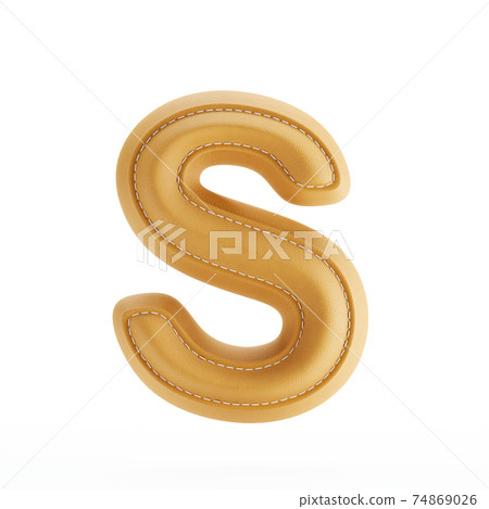 Leather yellow texture letter S - Stock Illustration [74869026] - PIXTA