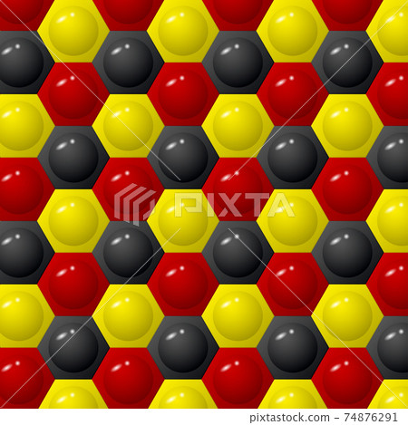 Hexagon three color background - Stock Illustration [74876291] - PIXTA