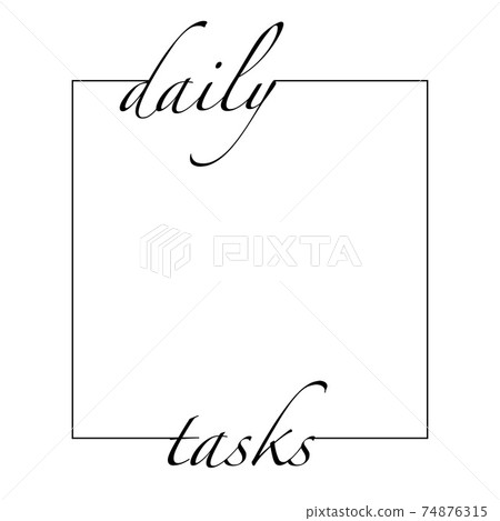 Daily tasks text background - Stock Illustration [74876315] - PIXTA