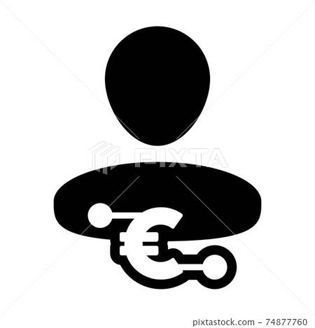 Digital euro icon vector currency symbol with... - Stock Illustration ...