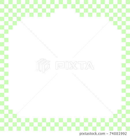 Checked green frame (white) - Stock Illustration [74881992] - PIXTA
