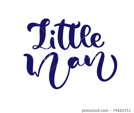 Little man vector handwritten calligraphy baby... - Stock Illustration ...