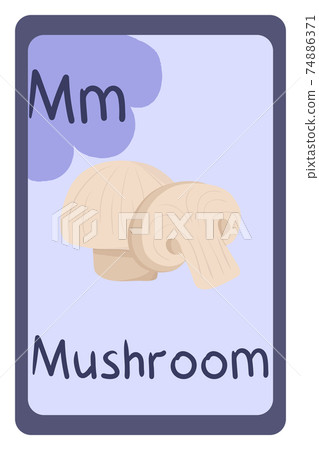 Colorful abc education flash card, Letter M -... - Stock Illustration ...