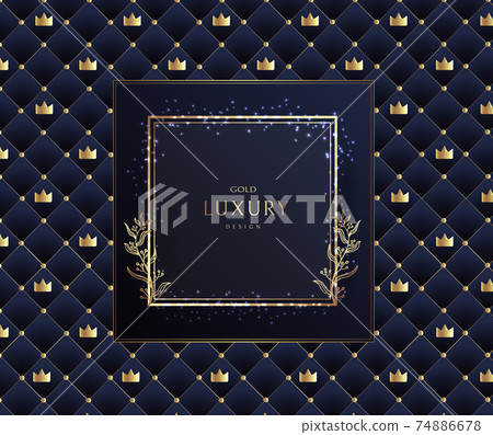 Gold box design. Gold Crown. Design patterns.... - Stock Illustration ...