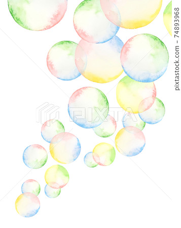 Watercolor background texture bubble spring /... - Stock Illustration ...