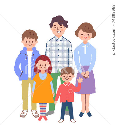 Five family - Stock Illustration [74898968] - PIXTA