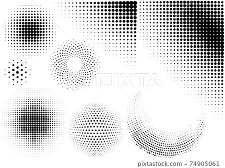 Set of Abstract Halftone Patterns - Stock Illustration [74905061] - PIXTA
