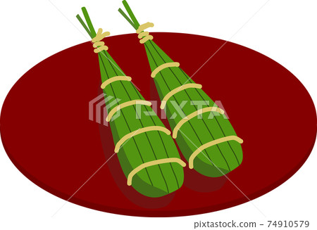 Chimaki on a Japanese-style plate - Stock Illustration [74910579] - PIXTA