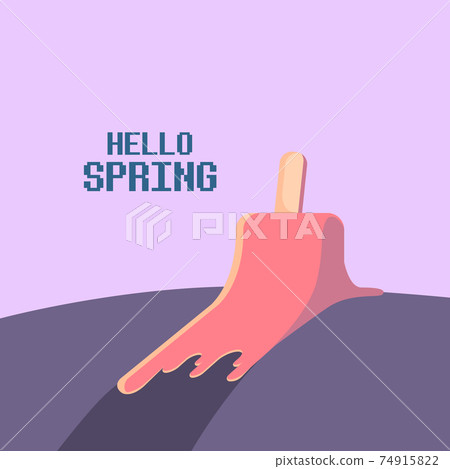 vector hello spring vintage concept... - Stock Illustration [74915822 ...