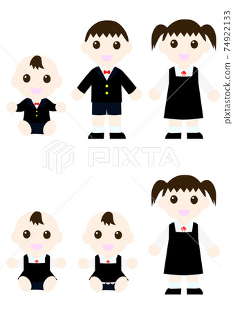 A child in formal clothes with a laughing ribbon - Stock Illustration ...